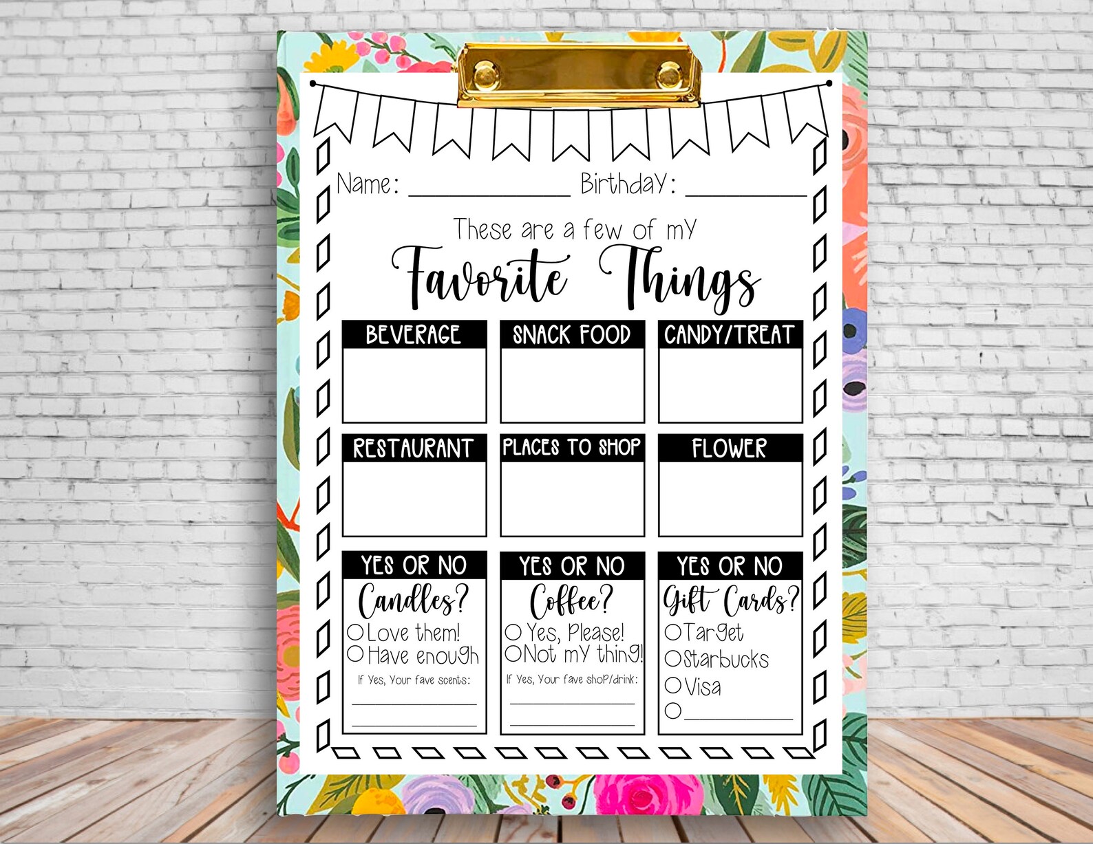 Teacher Favorite Things Survey Instant Download Beginning of - Etsy