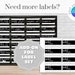 ADD ON EDITABLE Classic Black & White Labels for Storage Drawers | 24 ...