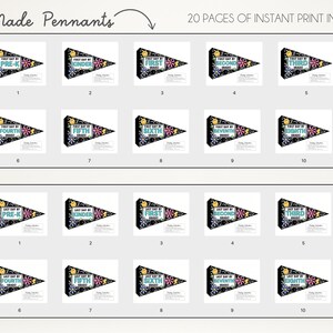 First Last Day of School Pennant Flags Notebook Design | Editable ...