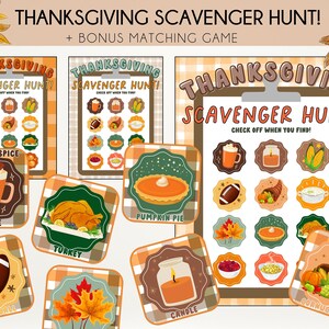 Printable Thanksgiving Scavenger Hunt | Thanksgiving Kids Activity ...