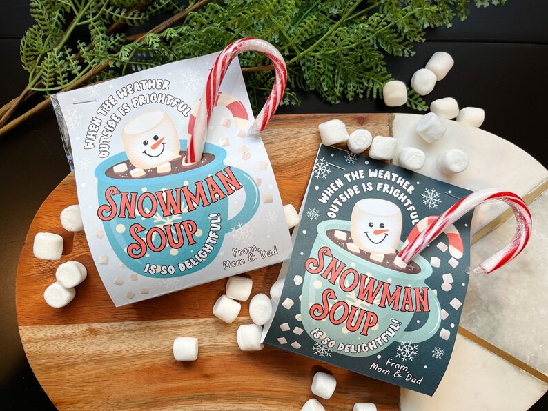 Snowman Soup Printable Wrap | Hot Cocoa Kit | Snowman Soup Gift Tag ...