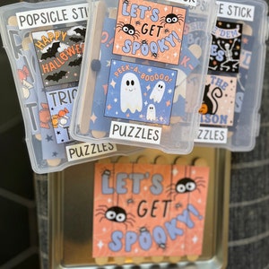 Halloween Popsicle Stick Puzzle Printable | Halloween Preschool ...