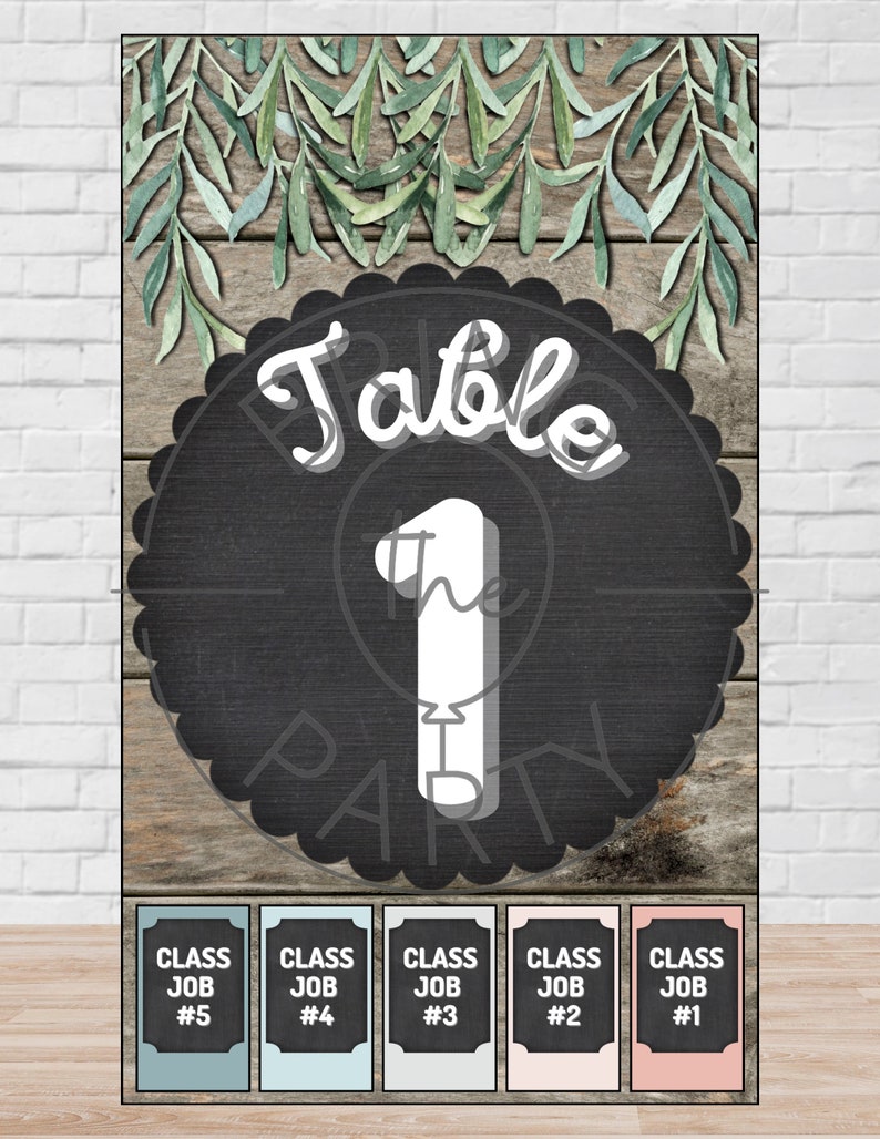 Editable Classroom Table Numbers & Classroom Student Jobs - Etsy