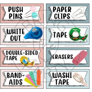 Customizable Labels for Storage Unit, 24-drawer Plastic Storage Cabinet ...