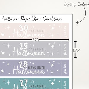 Printable Halloween Countdown Paper Chain Garland (PDF) - Etsy
