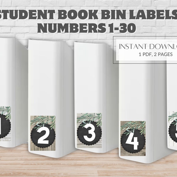 Bin Numbers - Etsy