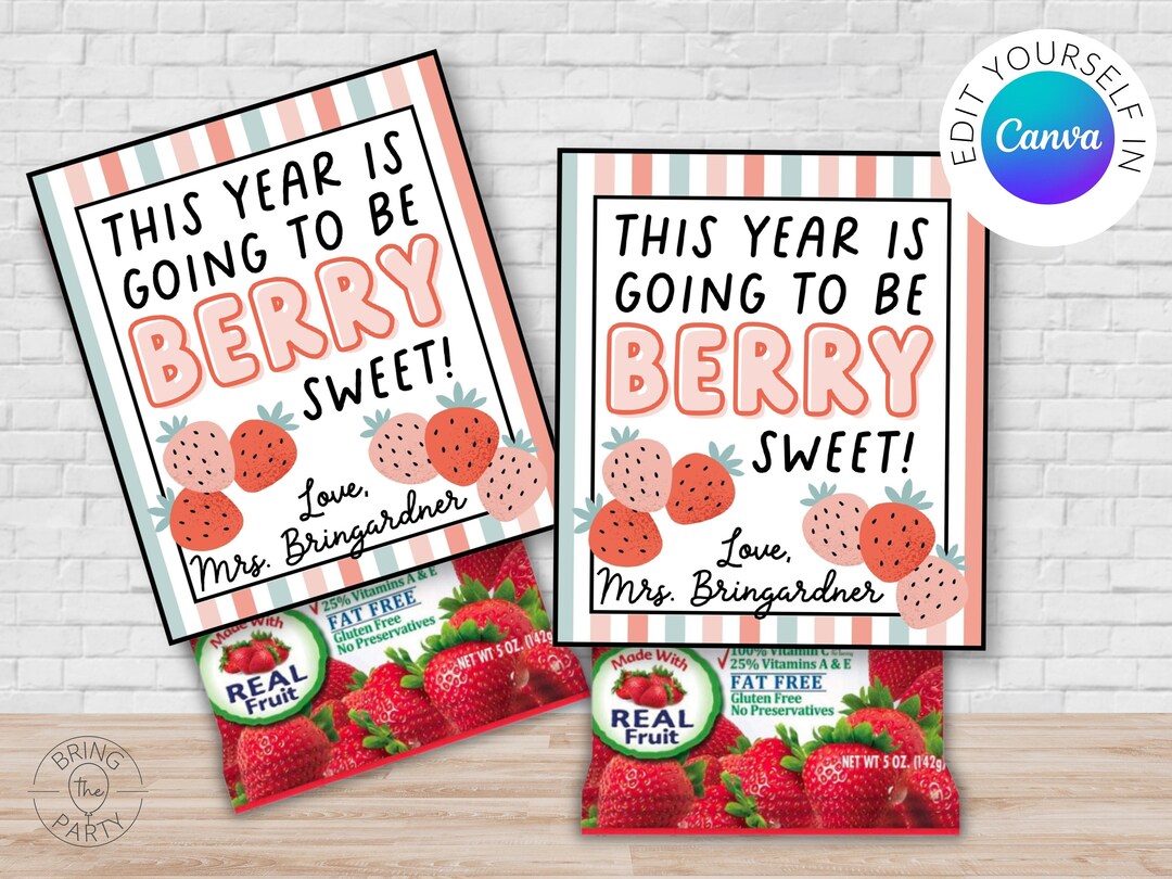 Student Fruit Snacks Label | Beginning of the Year School Gift Label ...