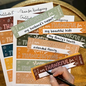 Gratitude Paper Chain | Thanksgiving Paper Chain | Giving Thanks ...