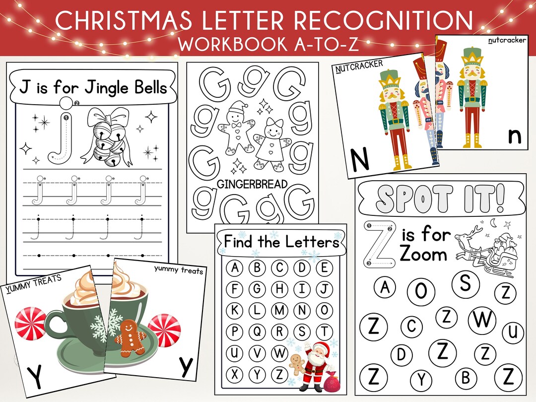 Christmas Alphabet Letter Practice | 93-page Letter Recognition Winter ...
