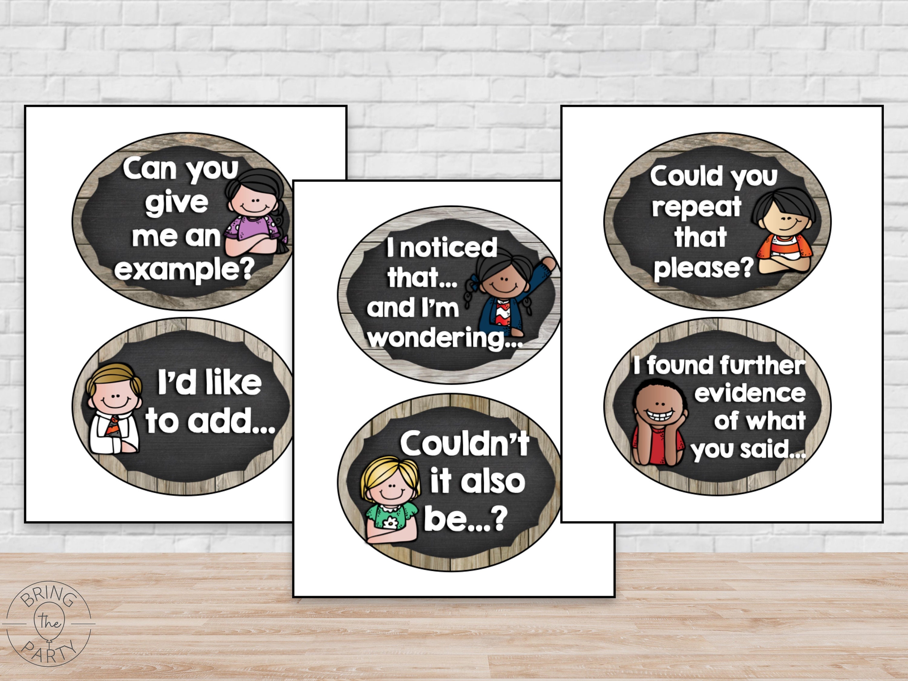 Accountable Talk Classroom Posters, Sentence Starters, Student Chart ...