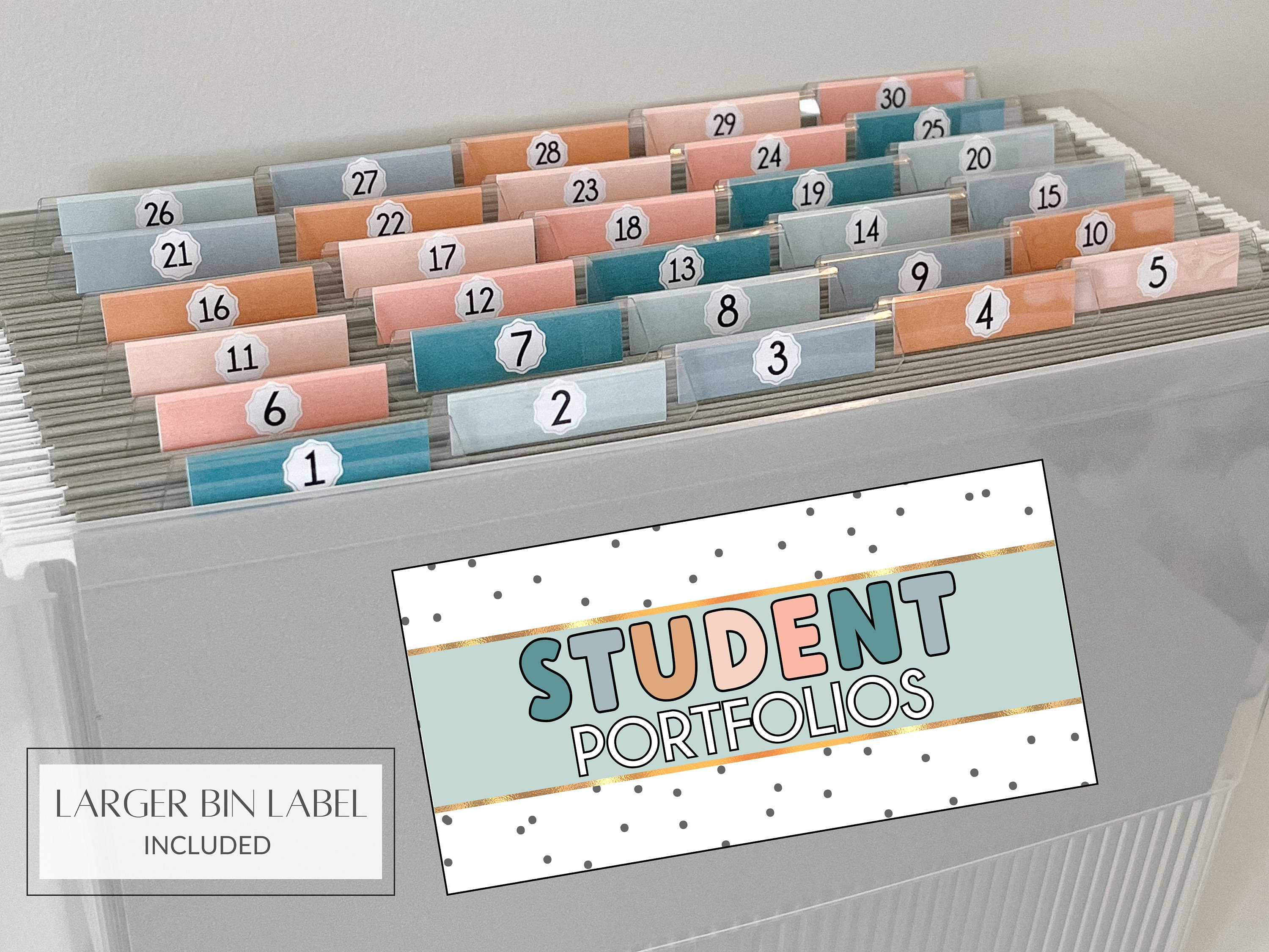 Neutral Hanging File Folder Labels: Numbers & Letters (PDF Download) - Etsy