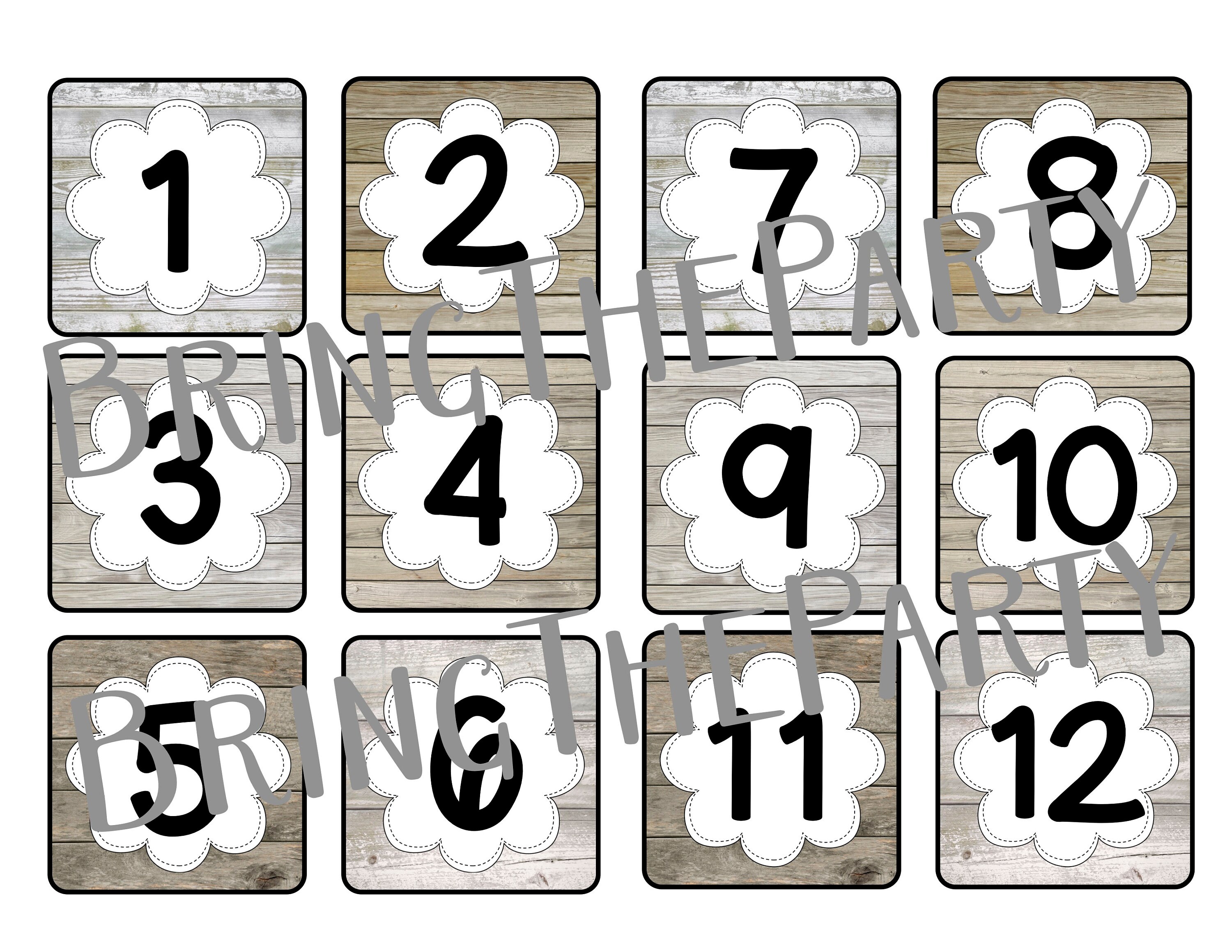 Farmhouse Classroom CALENDAR & NUMBERS, Greenery Eucalyptus Rustic ...