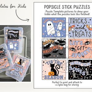 Halloween Popsicle Stick Puzzle Printable | Halloween Preschool ...