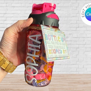 Editable End of the Year Water Bottle Student Gift Label | Student Gift ...