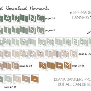 Editable Neutral Greenery Classroom Banners | Classroom Bunting Letters ...