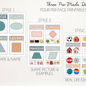 PRINTABLE 2D Shapes Posters Classroom | 2-dimensional Shapes Printables ...