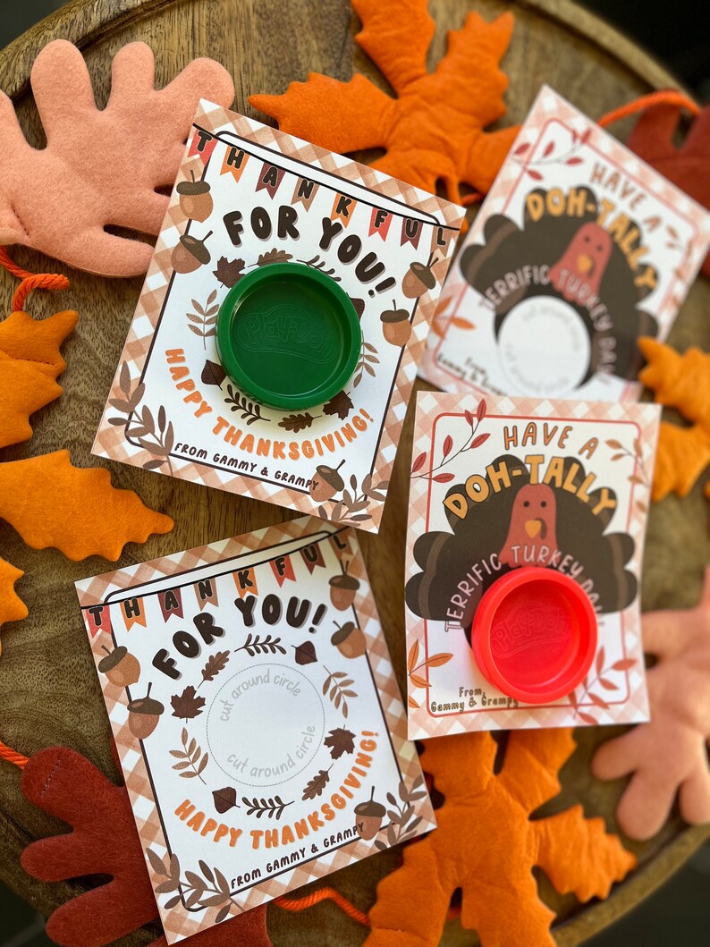 Turkey Day Play-doh Card | Playdough Mats Kids Table | Canva Template ...