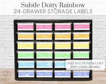 Teacher Toolbox Labels: Bright Classroom Organization, 26-drawer System ...