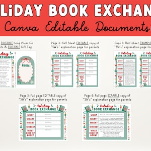 Holiday Book Exchange | Classroom Secret Santa | Book Exchange ...