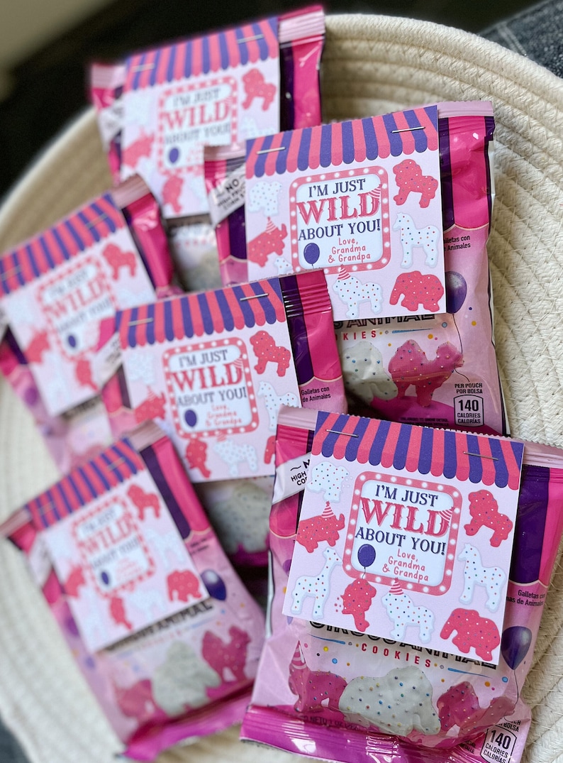 Editable Circus Animal Cookie Printable | Cookie Valentine Cards ...