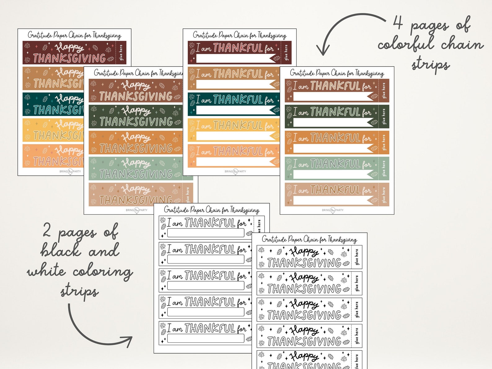 Gratitude Paper Chain | Thanksgiving Paper Chain | Giving Thanks ...