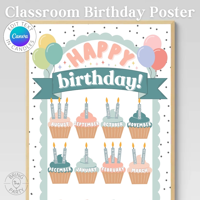 Class Birthdays - Etsy