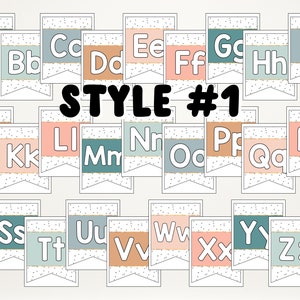 ALPHABET BANNERS Calm Colors Neutral Bunting Swallowtail Style ...