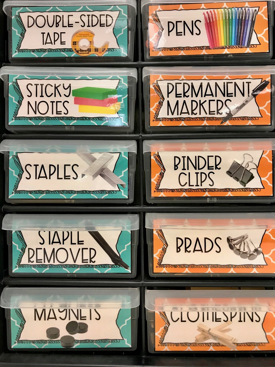 Labels for Storage Unit 24-drawer Plastic Storage Cabinet - Etsy