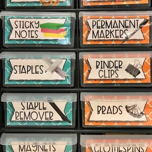 Labels for Storage Unit, 24-drawer Plastic Storage Cabinet Labels ...