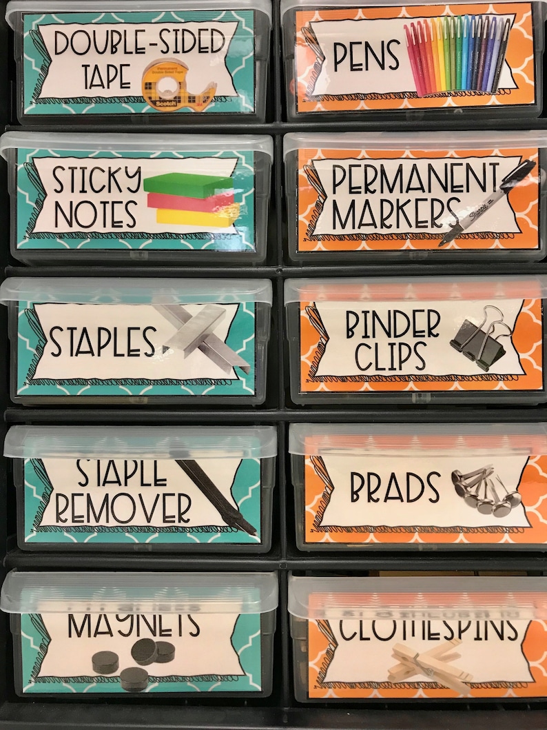 Labels for Storage Unit 24-drawer Plastic Storage Cabinet - Etsy