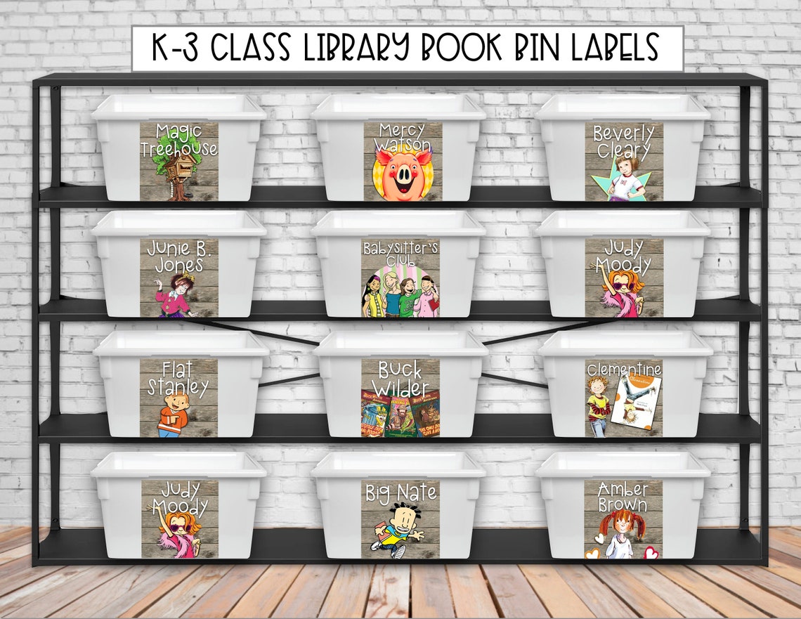 Classroom LIBRARY Book Bin LABELS Elementary Library K-3 - Etsy