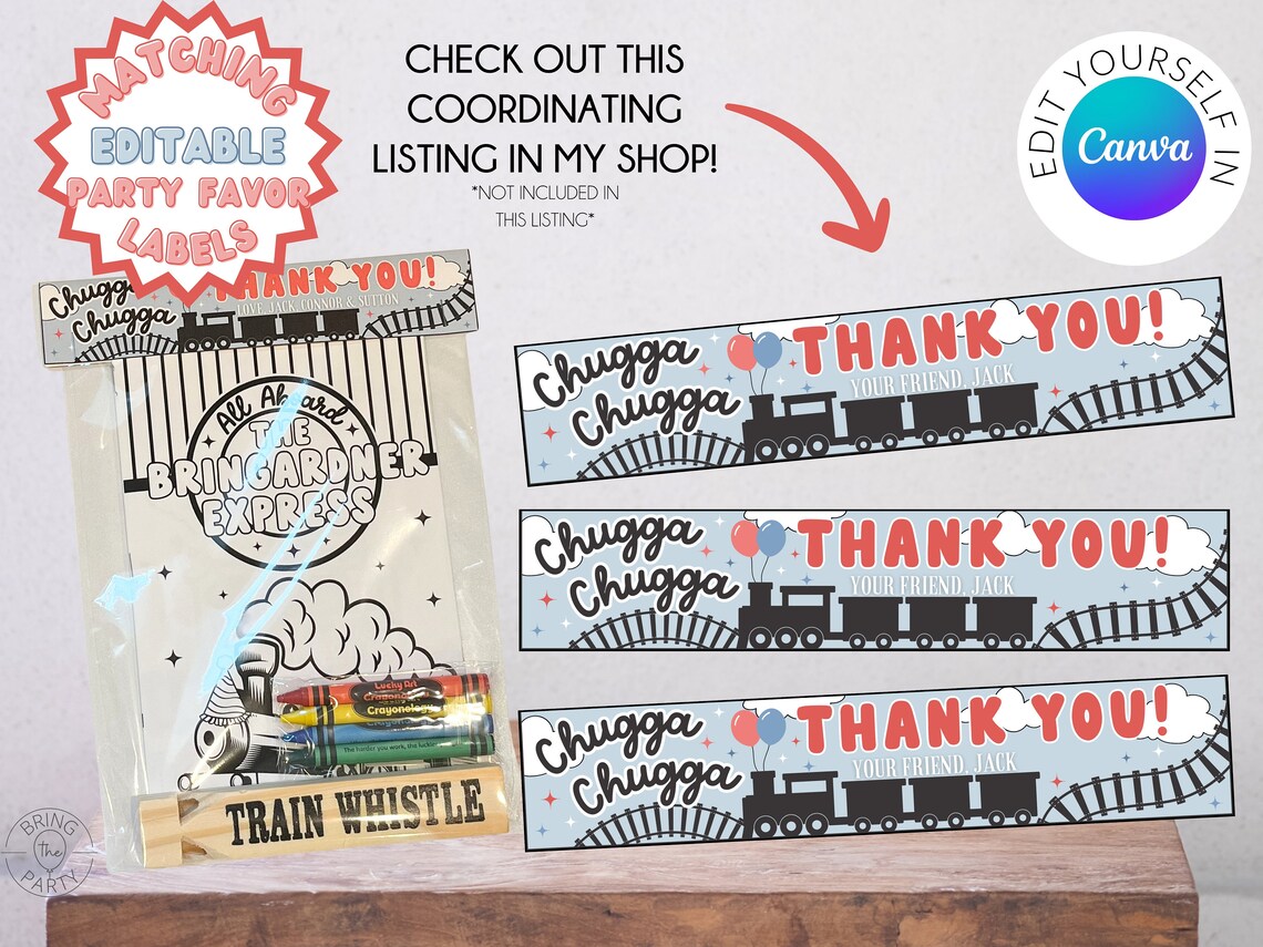 Editable Train Birthday ALL ABOARD Invitation | Train Birthday ...
