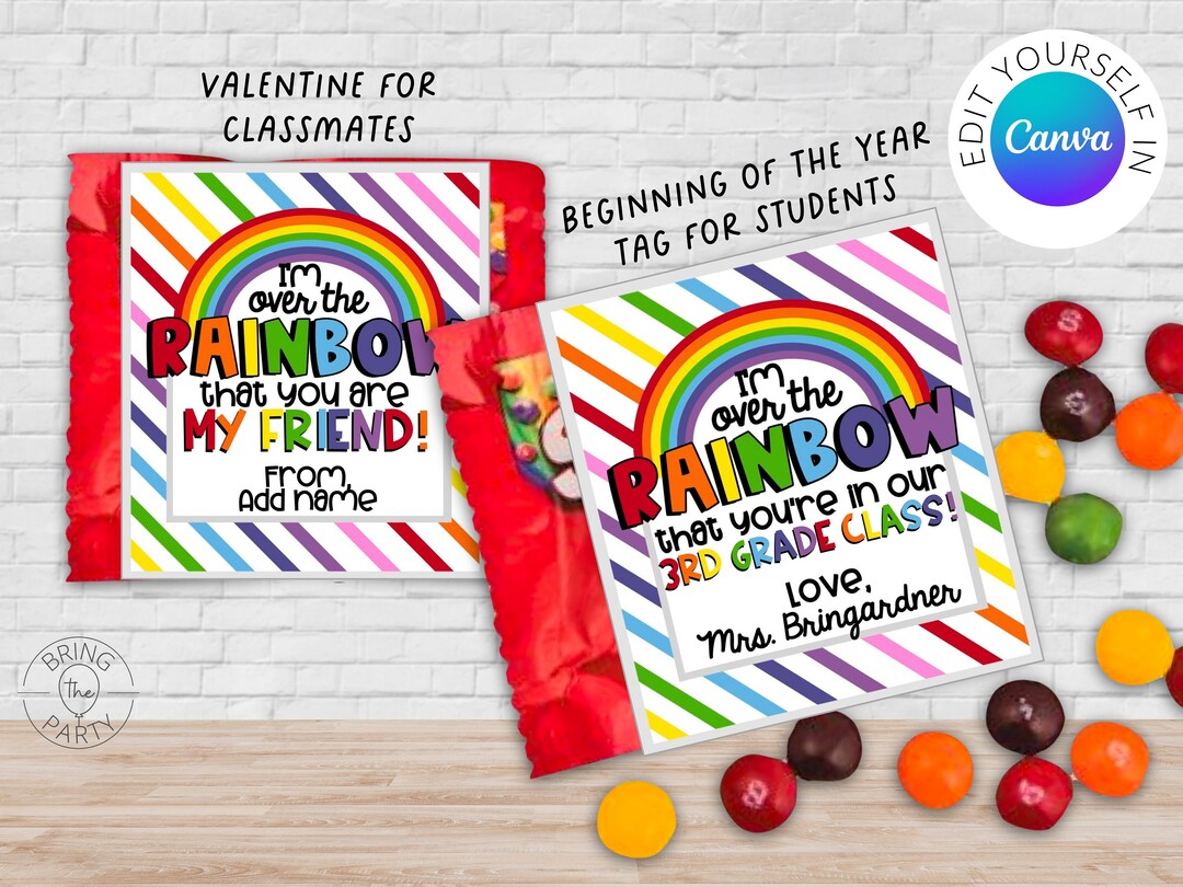 Editable Skittles Label | Beginning of the Year School Gift Label ...