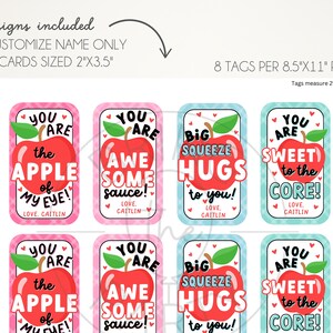Applesauce Pouch Valentine | Applesauce Pouch Tag | Class Valentine ...
