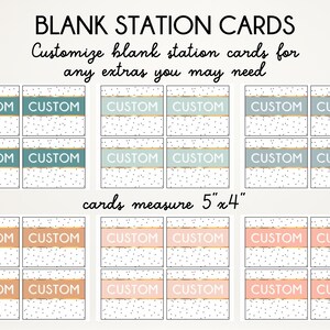 Neutral Calming Colors Center Signs Preschool Station Cards ...