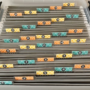 Hanging File Folder Number Insert Labels | Alphabet Hanging File ...