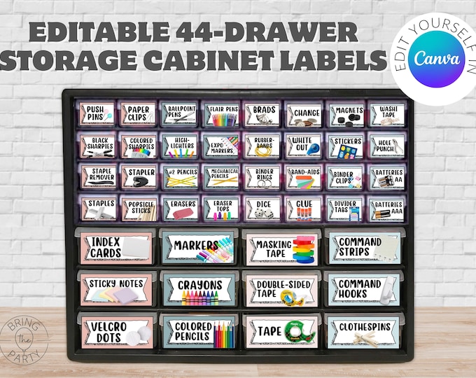 Vintage Multi Drawer Organizer, 25 Drawers Total With Extra Spacers ...