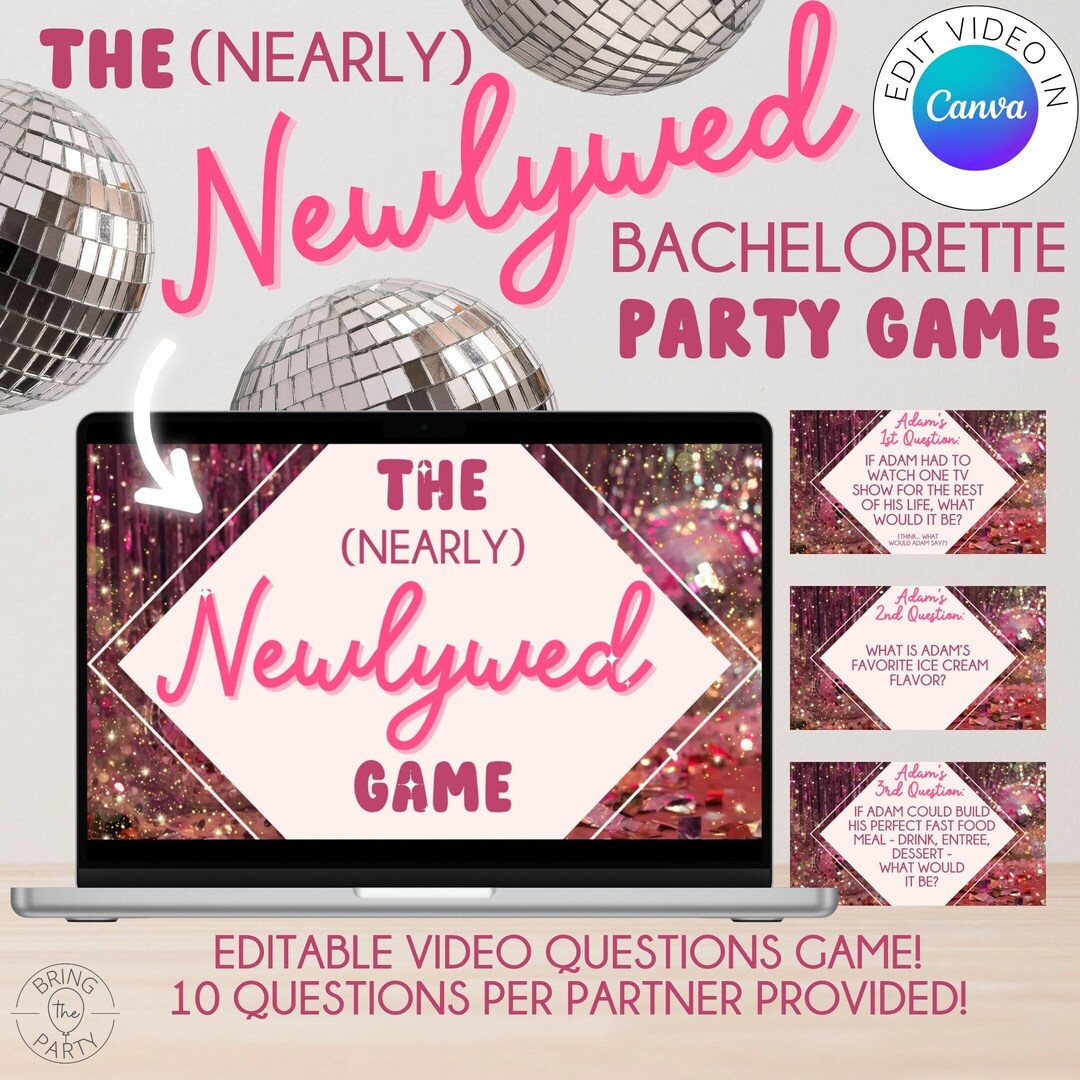 Editable Bachelorette Party Game | Newlywed Game | Nearly Newlywed ...