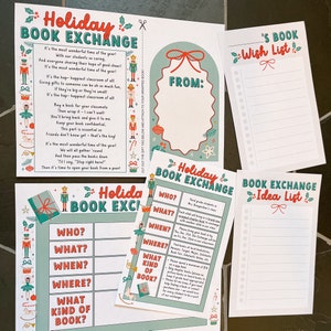 Holiday Book Exchange | Classroom Secret Santa | Book Exchange ...