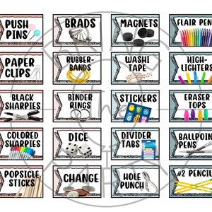 Customizable Labels for Storage Unit, 44-drawer Plastic Storage Cabinet ...