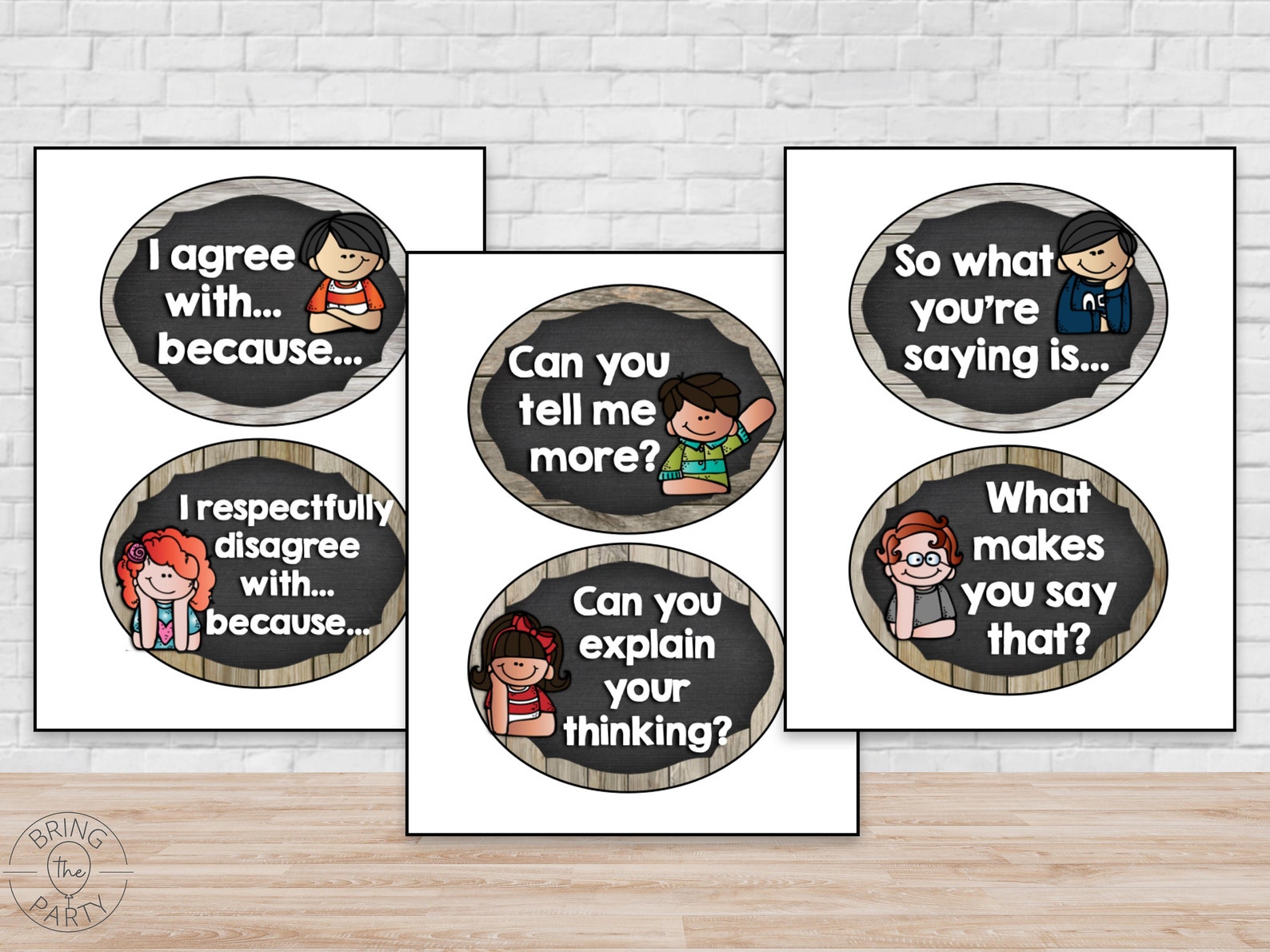 Accountable Talk Classroom Posters, Sentence Starters, Student Chart ...