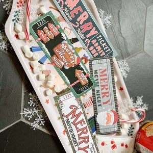 Printable Merry Movie Night Tickets | Christmas Movie Night Instant ...