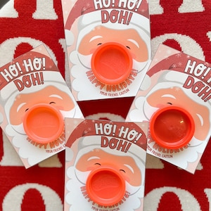 Santa Play-doh Card | Canva Template Christmas Party Favor | Non Candy ...