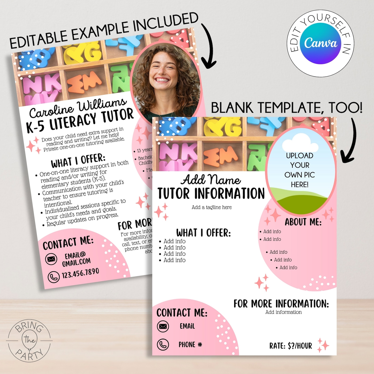 Editable Tutoring Flyer | Summer Tutor Flyer | Instant Download ...