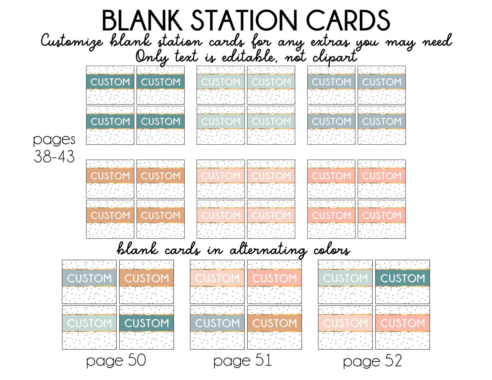 Neutral Calming Colors Center Signs | Preschool Station Cards ...