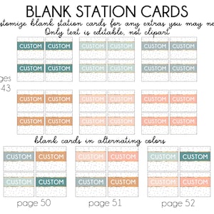 Neutral Calming Colors Center Signs | Preschool Station Cards ...