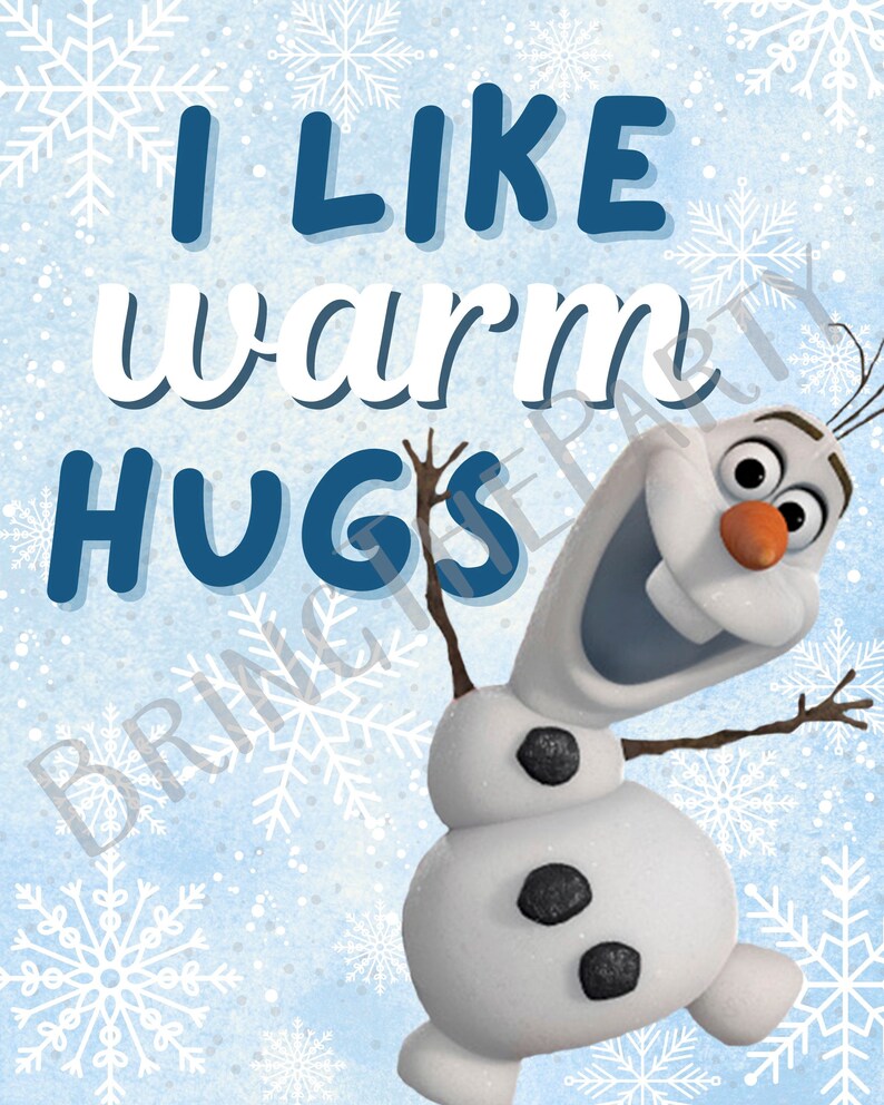 Olaf 8x10 Signs Birthday Decorations Frozen Birthday Decor - Etsy