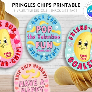 Pringles Valentine Printable | Valentine Printable Tag | Pringles Snack ...