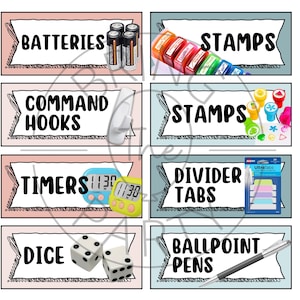 Customizable Labels for Storage Unit, 24-drawer Plastic Storage Cabinet ...