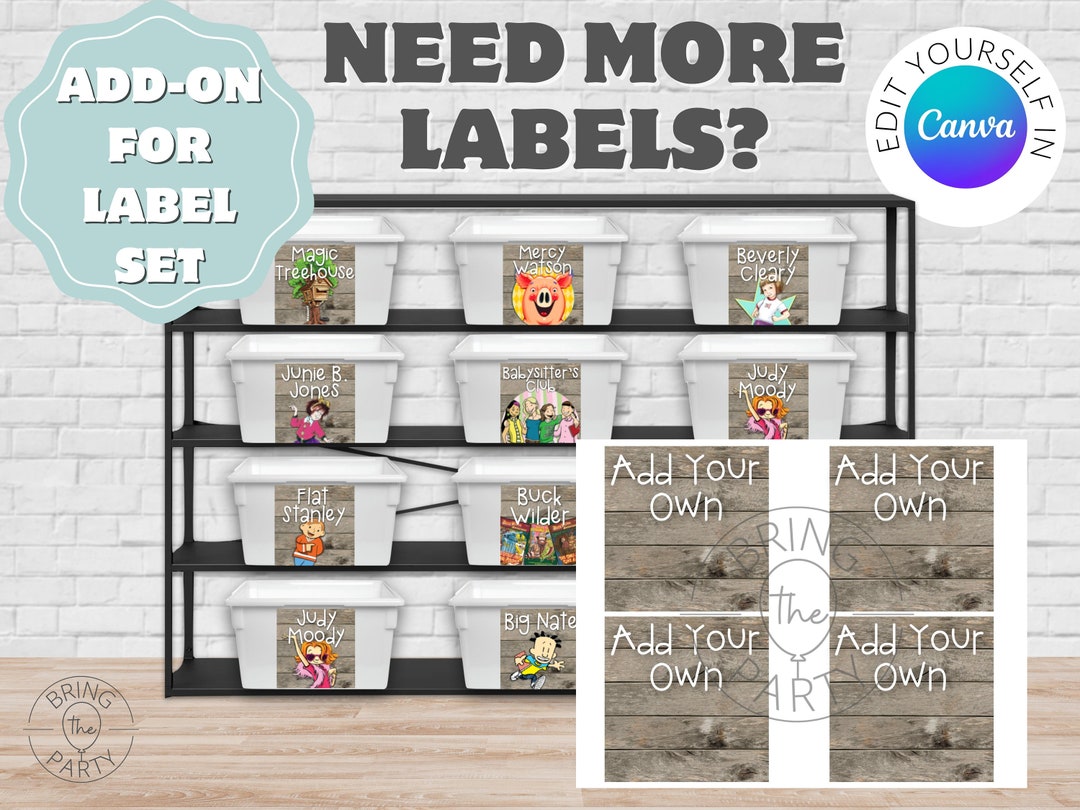 Add On: Customize Your Own Classroom Library Book Bin Labels - Etsy